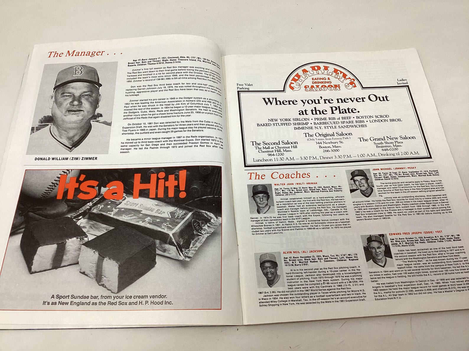 1978 Red Sox First Edition Official Scorebook Magazine - Etsy