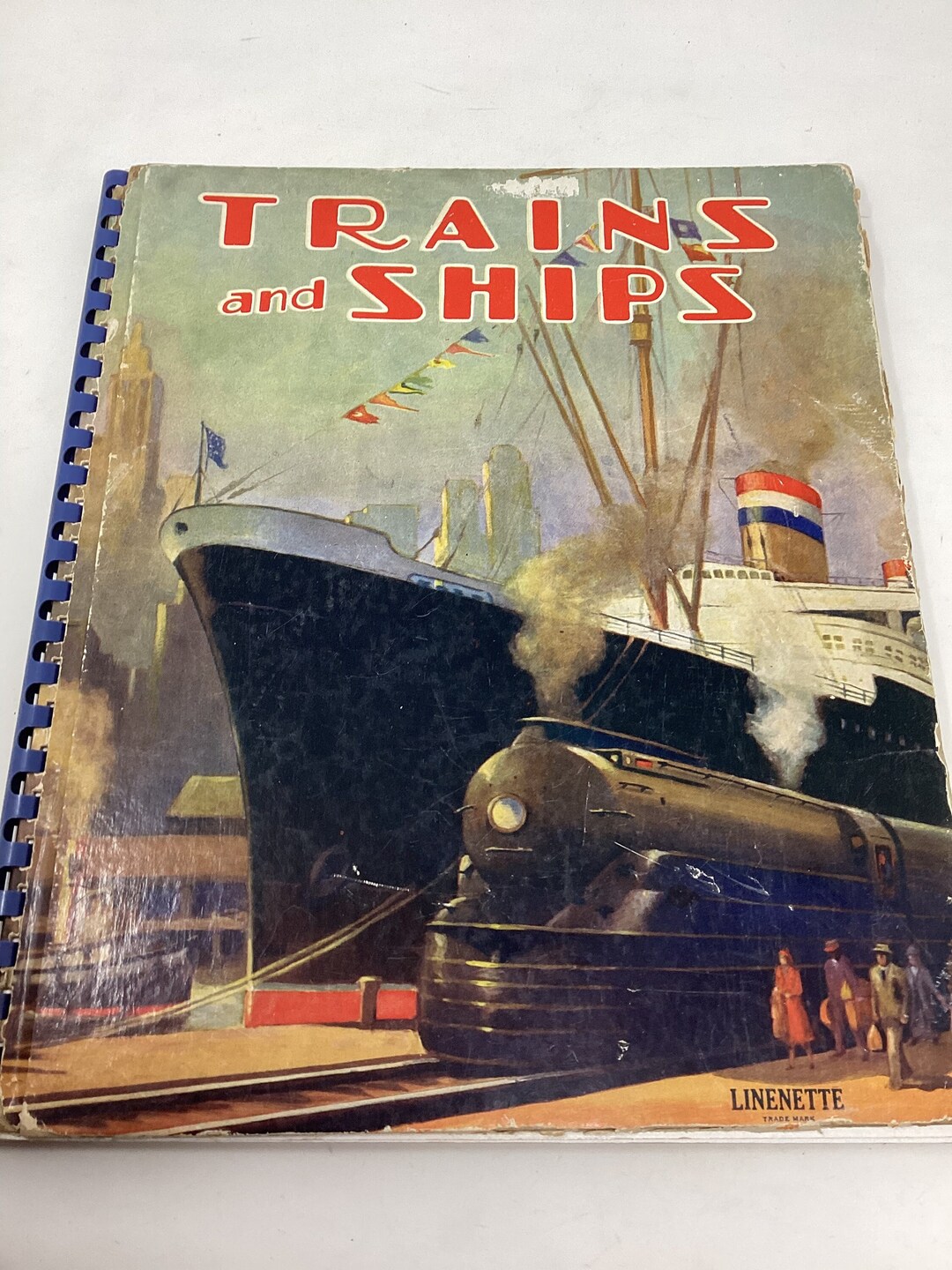 1938 Sam Gabriel & Sons “ Trains and Ships” Children’s Book - Etsy