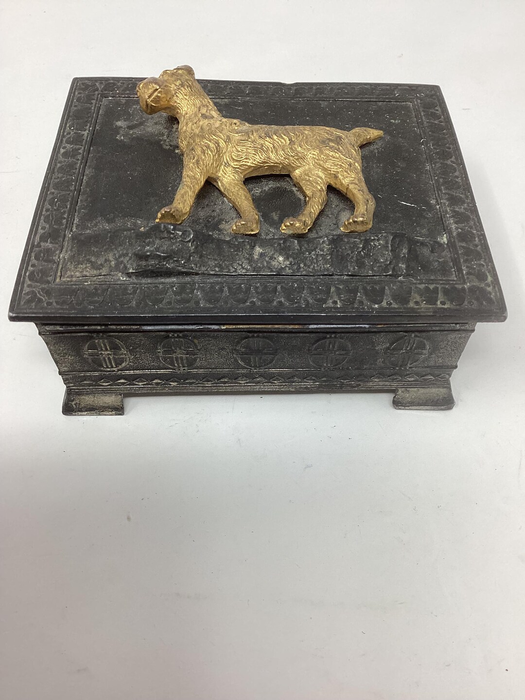 Circa 1940’s Airedale Metal on Wood Cigarette Box - Etsy