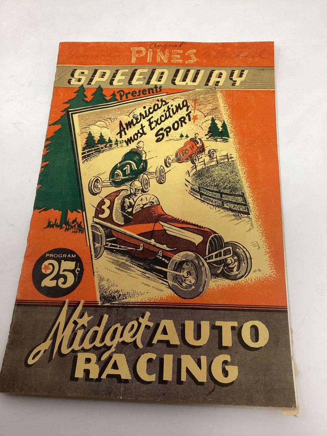 Rare 1946 Pines Speedway Midget Auto Racing Program - Etsy