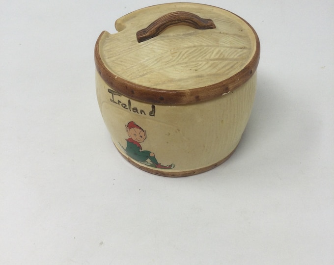 Circa 1970’s Manor Ware British Pottery Jam Jar With Elf and “ Ireland ...