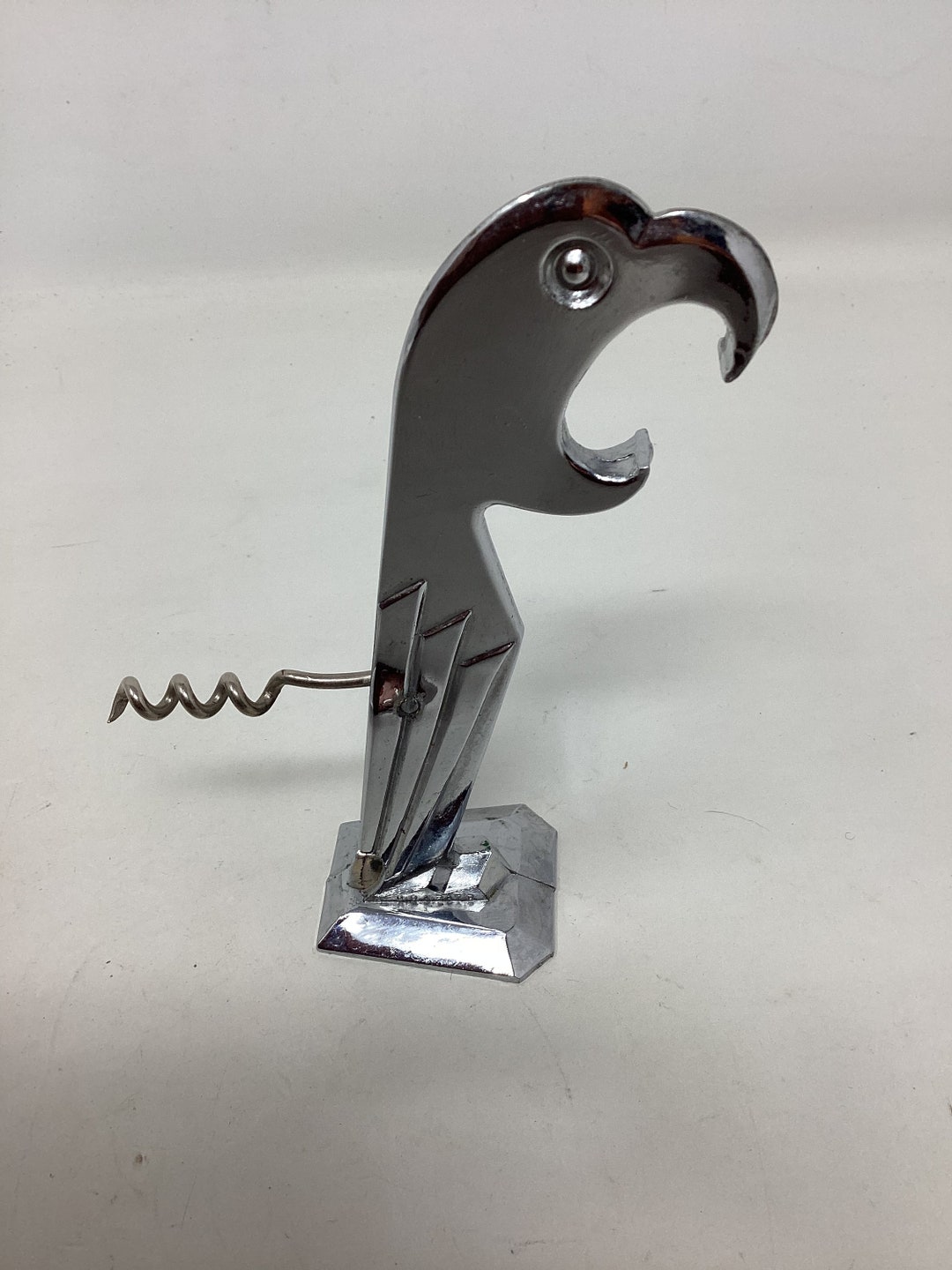 1930’s Negbaur Art Deco Chrome Parrot Bottle Opener/ Corkscrew - Etsy