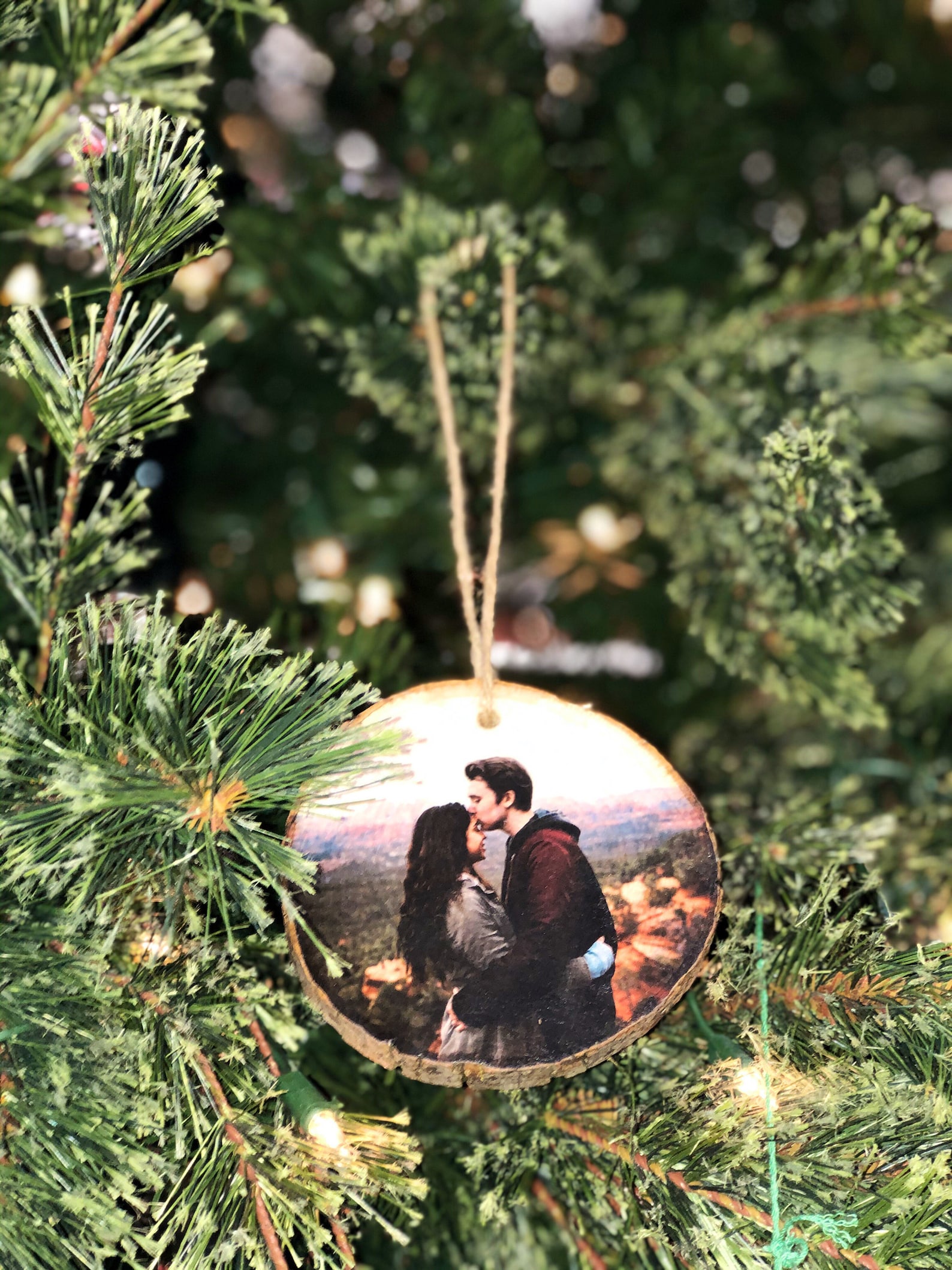 Customised Christmas Tree Ornaments Personalized Wood Print - Etsy