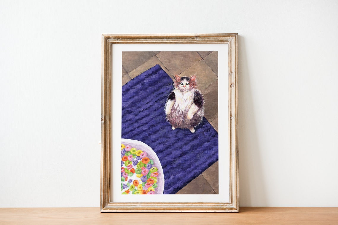 Brother May I Have Some Loops Meme Cat Wall Art - Etsy