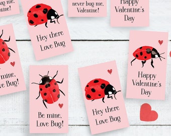 Bug Valentine's Day Cards Printable Kids Love Bug Valentine Cards ...