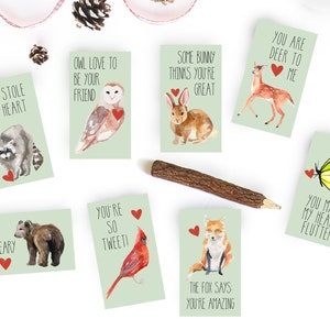 Woodland Valentine Cards for Kids Printable Animal Valentine Cards for ...