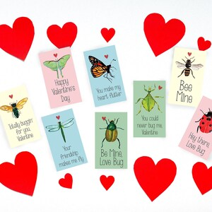 Love Bug Valentine Cards for Kids Insect Valentine Printable - Etsy