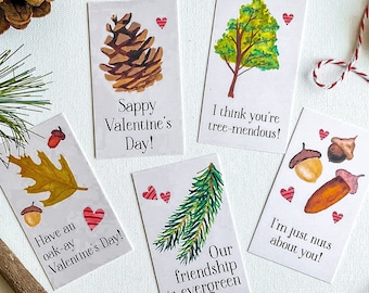 Nature Valentine's Day Cards Printable Nature Puns Woodland Forest ...