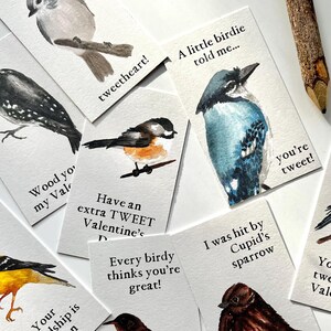 Bird Valentine Cards - Mini Cards for Classroom Valentine's Day Parties ...