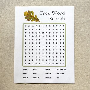 Printable Tree Word Search - Types of Trees Worksheet for Home Learning ...