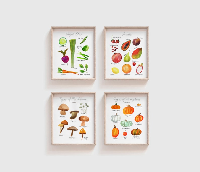 At Home Learning Printables Set of 12 - Wall Decor for Homeschool ...