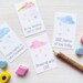 Weather Valentine's Day Cards for Kids Printable Rainbow Cloud ...