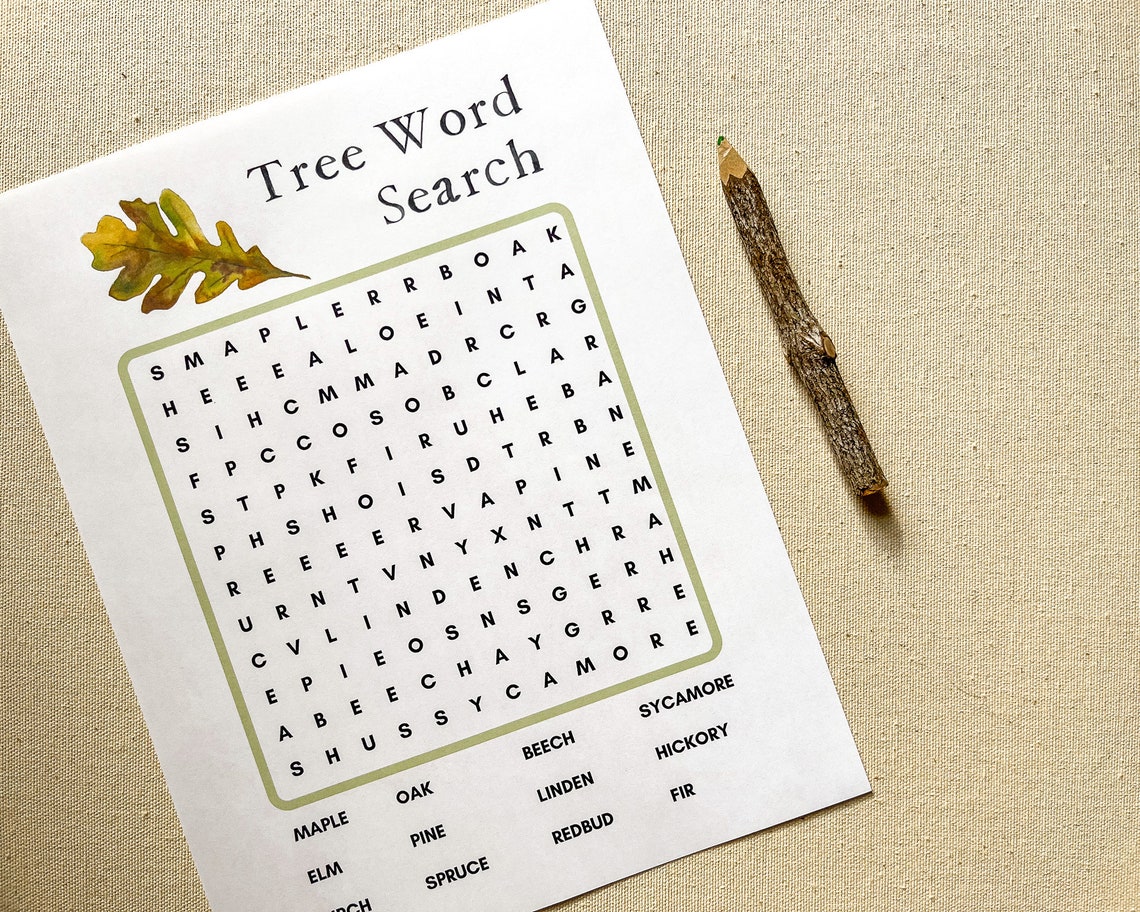 Printable Tree Word Search - Types of Trees Worksheet for Home Learning ...