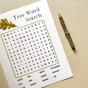 Printable Tree Word Search - Types of Trees Worksheet for Home Learning ...