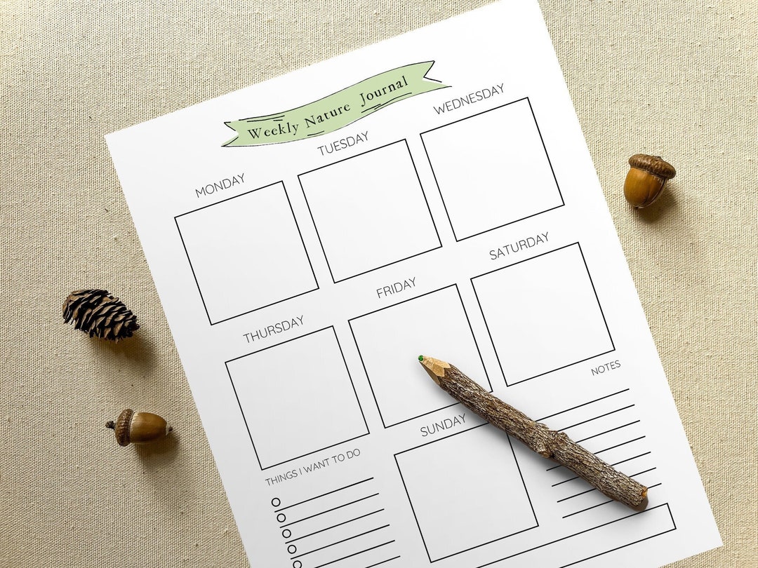 Printable Nature Journal Weekly Nature Journal Worksheet for Home ...