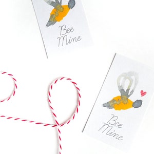 Bee Mine Valentine's Day Cards Printable Valentines | Etsy