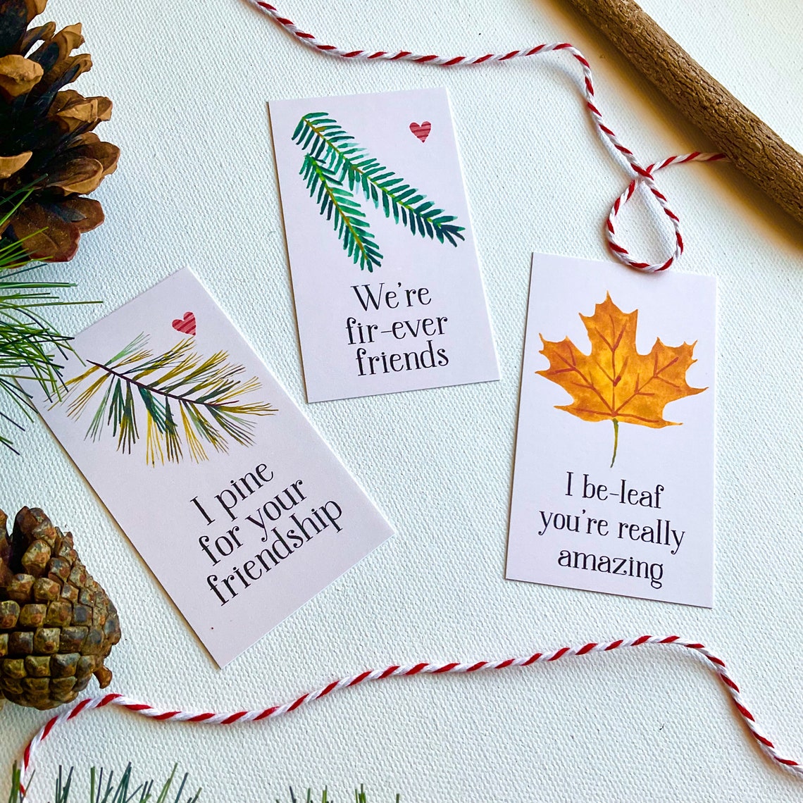 Tree Puns Valentine Cards for Kids Printable Woodland | Etsy