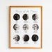 Printable Moon Phase Wall Art - Lunar Cycle Poster for Science ...