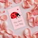 Ladybug Valentine Cards for Kids Love Bug Valentine Printables ...