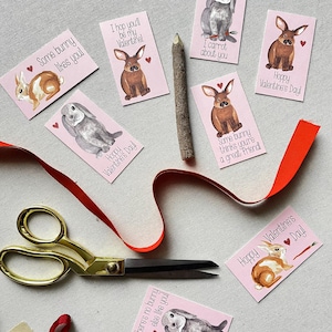 Printable Bunny Valentine Cards for Kids - Rabbit Valentine’s Day Cards ...