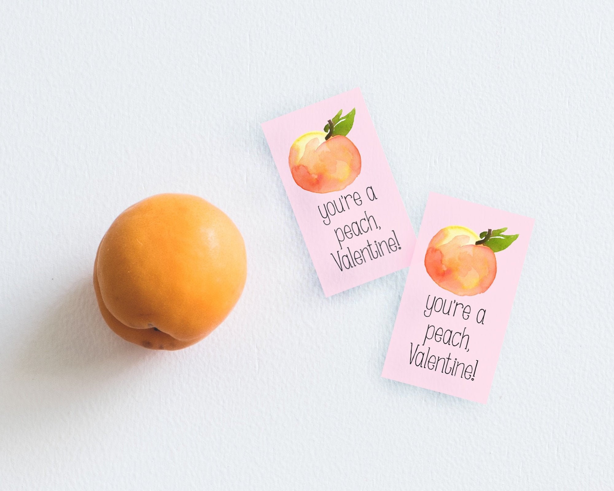 Printable Valentine Cards You're a Peach Valentine - Etsy