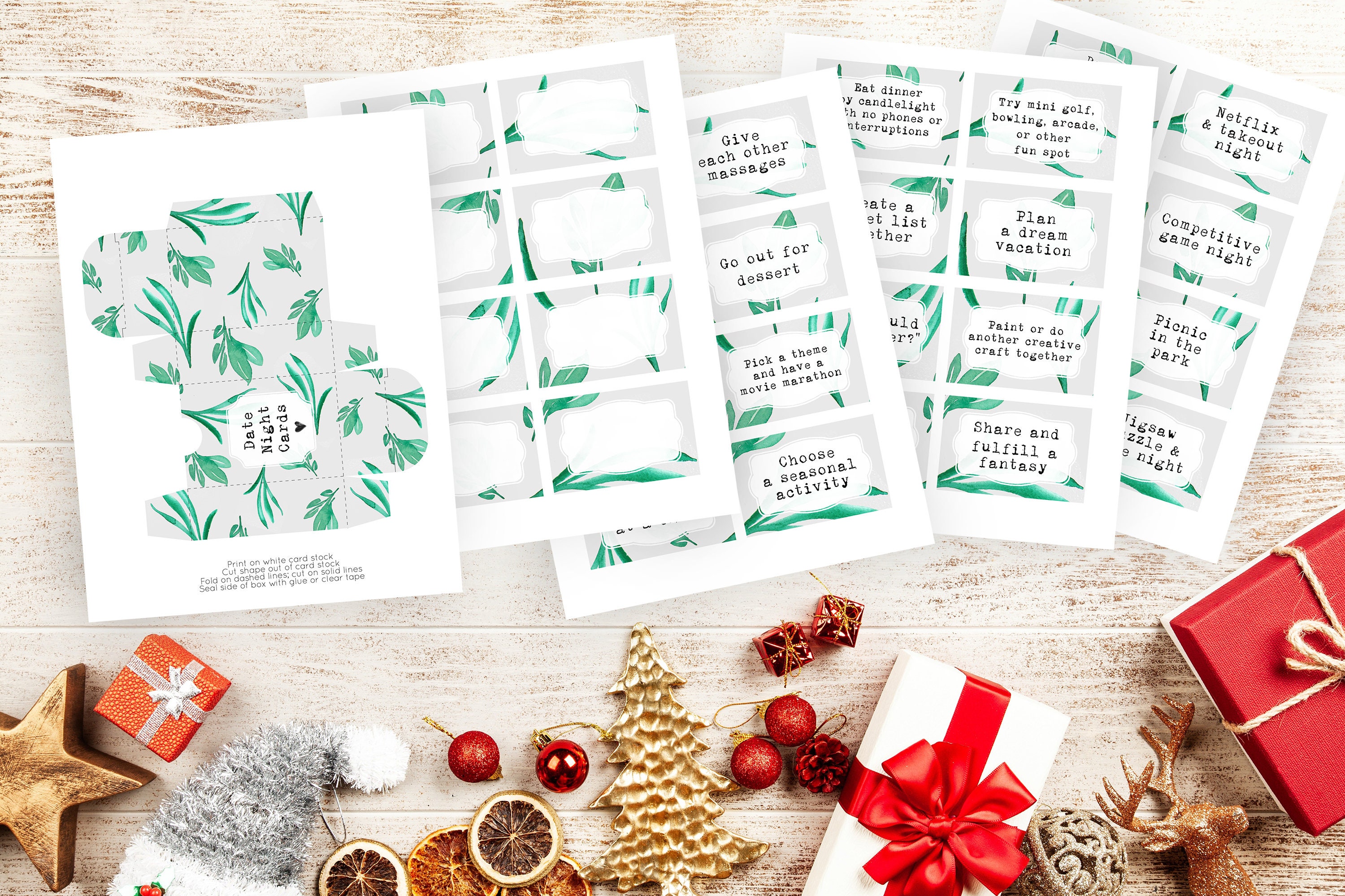 Printable Date Night Card Kit Romantic DIY Gift Idea for | Etsy