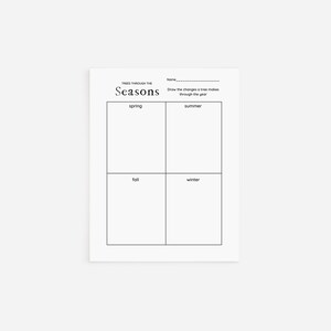 Nature Through the Seasons Worksheet Bundle Printable Nature Journaling ...