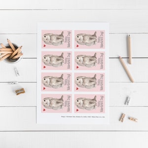 Hoppy Valentine's Day Printable Bunny Valentine Cards for Kids - Rabbit ...