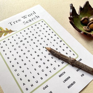 Printable Tree Word Search - Types of Trees Worksheet for Home Learning ...