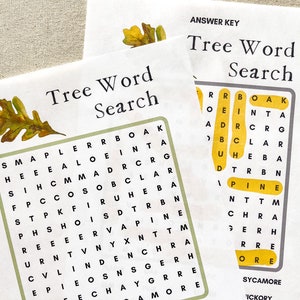Printable Tree Word Search - Types of Trees Worksheet for Home Learning ...