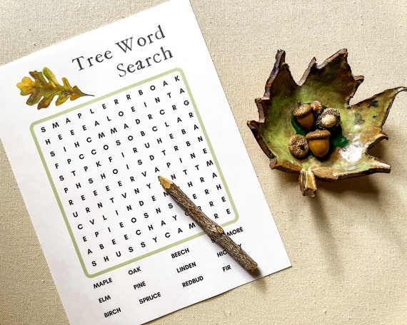 Trees Word Search Take On Tree Terms: Word Search #1 | Worksheet