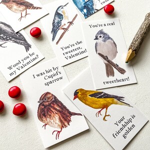 Bird Valentine Cards - Mini Cards for Classroom Valentine's Day Parties ...