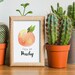 Printable Life is Peachy Art Print Peach Art Kitchen Home - Etsy