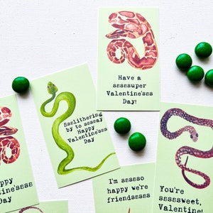 Printable Snake Valentine Cards for Kids - Classroom Valentine's Day ...