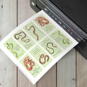 Printable Snake Valentine Cards for Kids - Classroom Valentine's Day ...