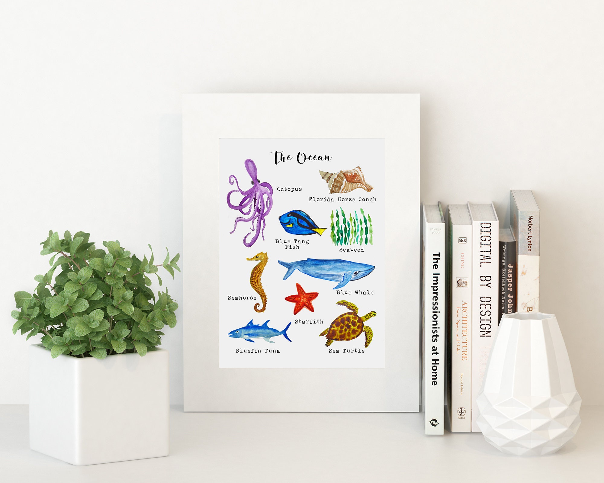 Printable Ocean Wall Art Ocean Art Print Sea Life Wall Art | Etsy