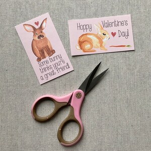 Printable Bunny Valentine Cards for Kids - Rabbit Valentine’s Day Cards ...