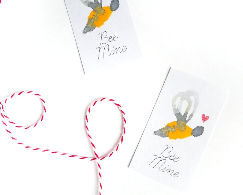 Bee Mine Valentine's Day Cards Printable Valentines - Etsy