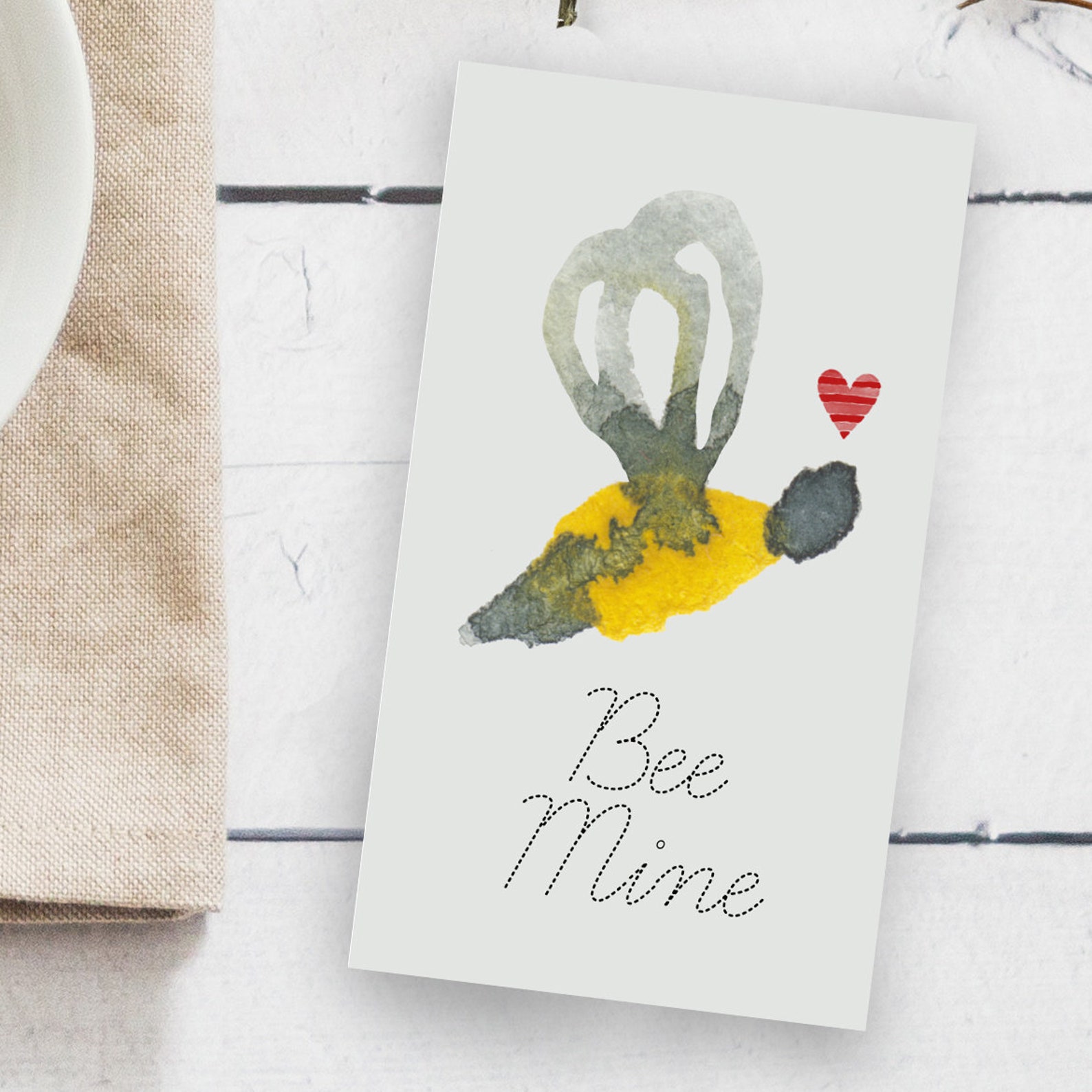Bee Mine Valentine's Day Cards Printable Valentines - Etsy