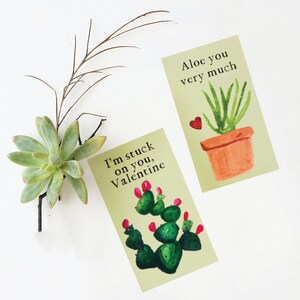 Succulent Valentines for Kids - Printable DIY Valentine's Day Cards for ...