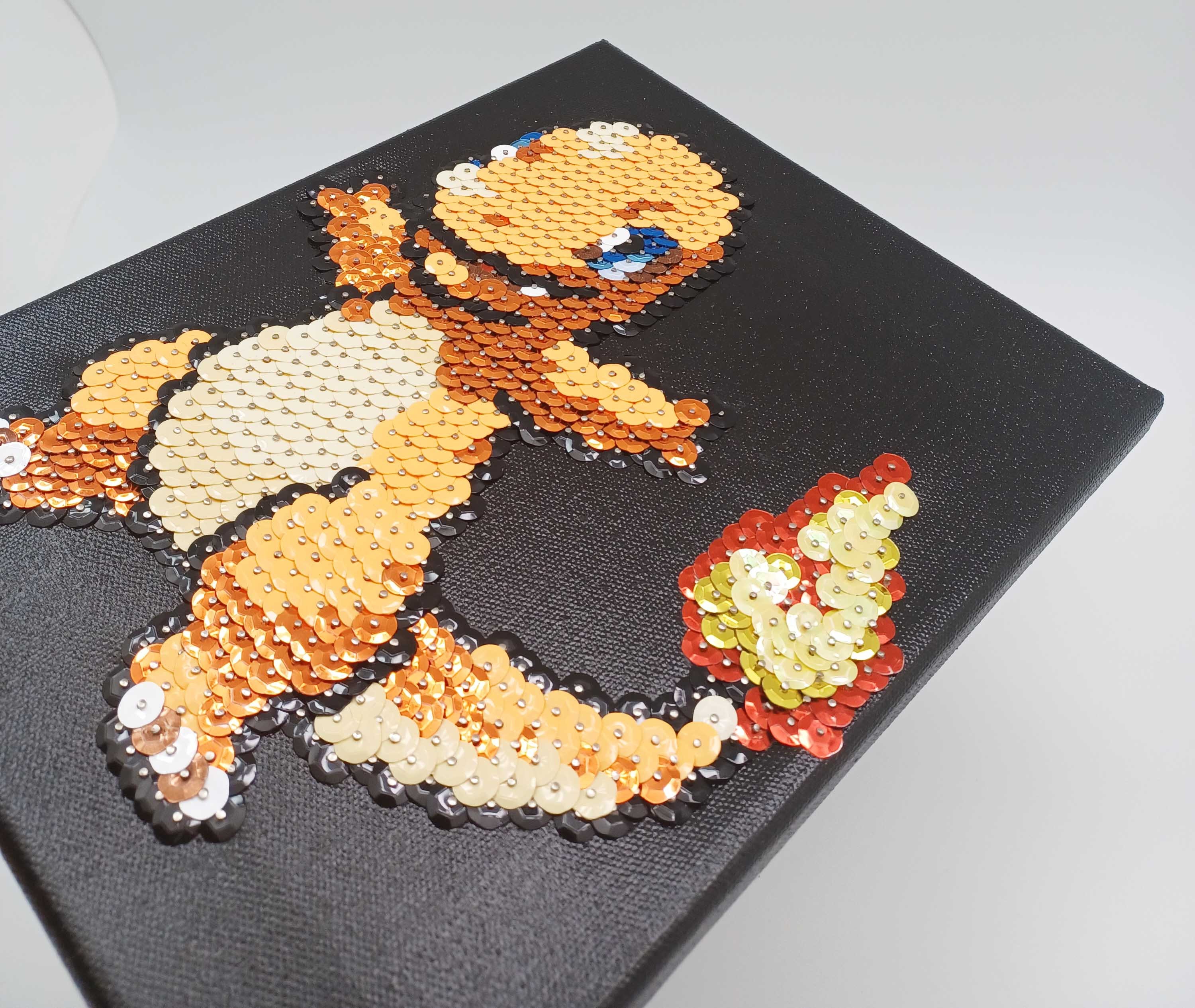 Charmander Shimmering Sprite Pixel Wall Art - Etsy