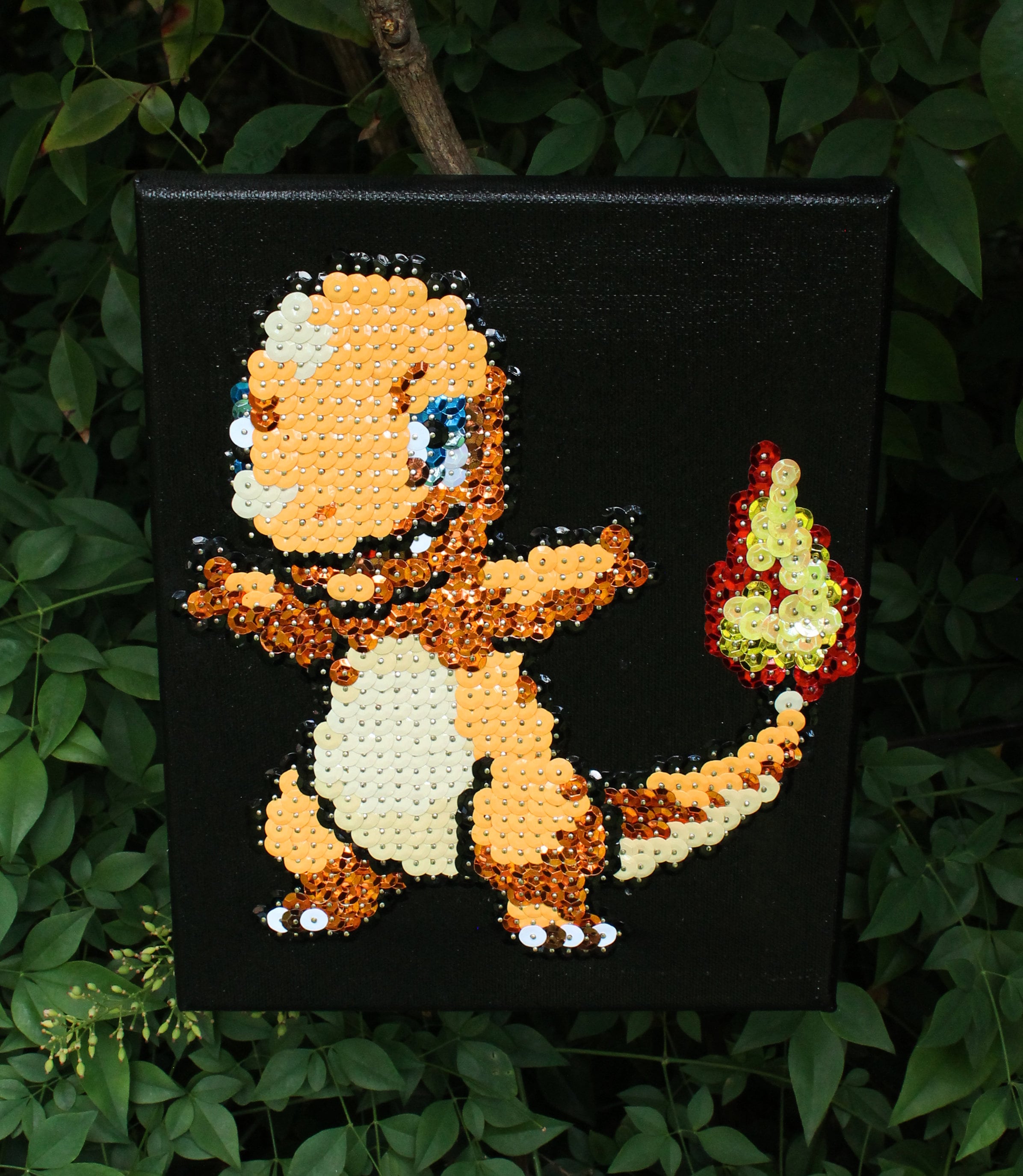 Charmander Shimmering Sprite Pixel Wall Art - Etsy