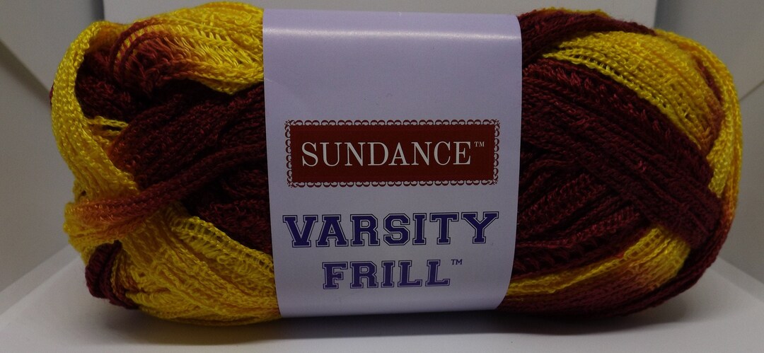 Sundance Scarf Yarn Color Varsity Frill garnet/gold Team Colors ...