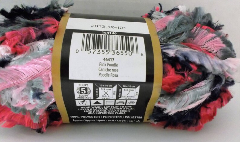 Bernat Boa Yarn 100 Grams 129 Yards Pink Poodle 5 | Etsy