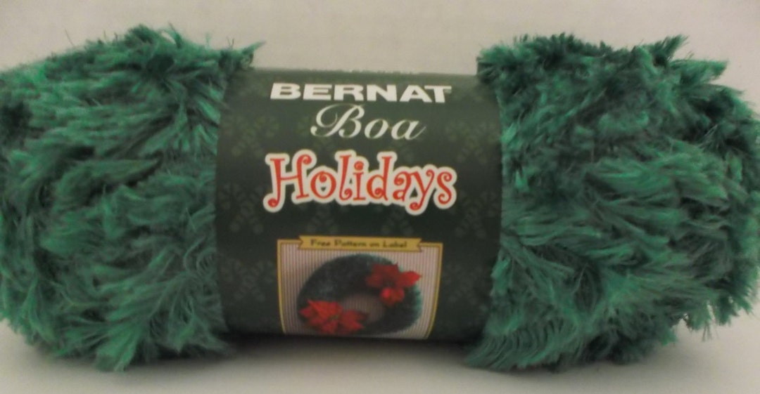 Bernat Boa Holidays Yarn 100 Grams 129 Yards Holly Green 5 Bulky - Etsy
