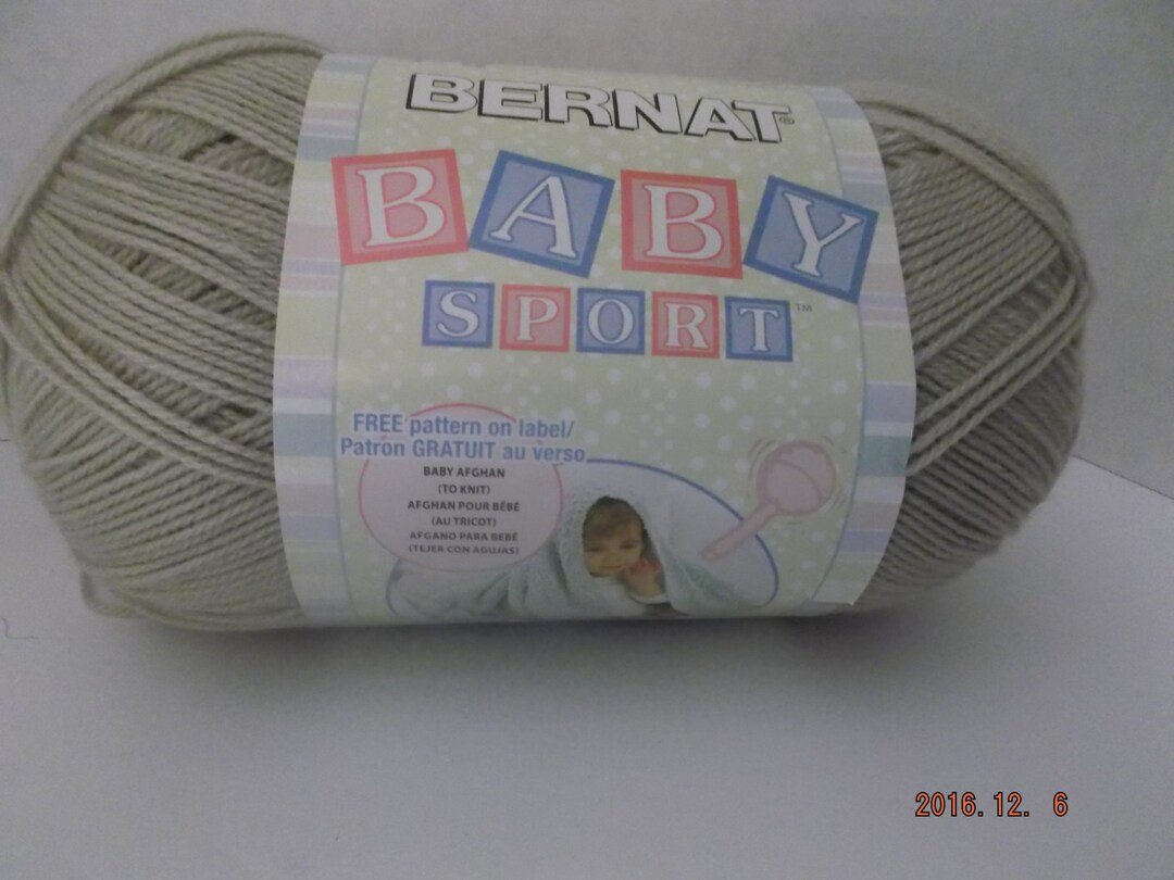 Bernat Baby Sport Yarn Jumbo Ball Baby Taupe 300 Grams/ 10.5 Ounces 984 ...