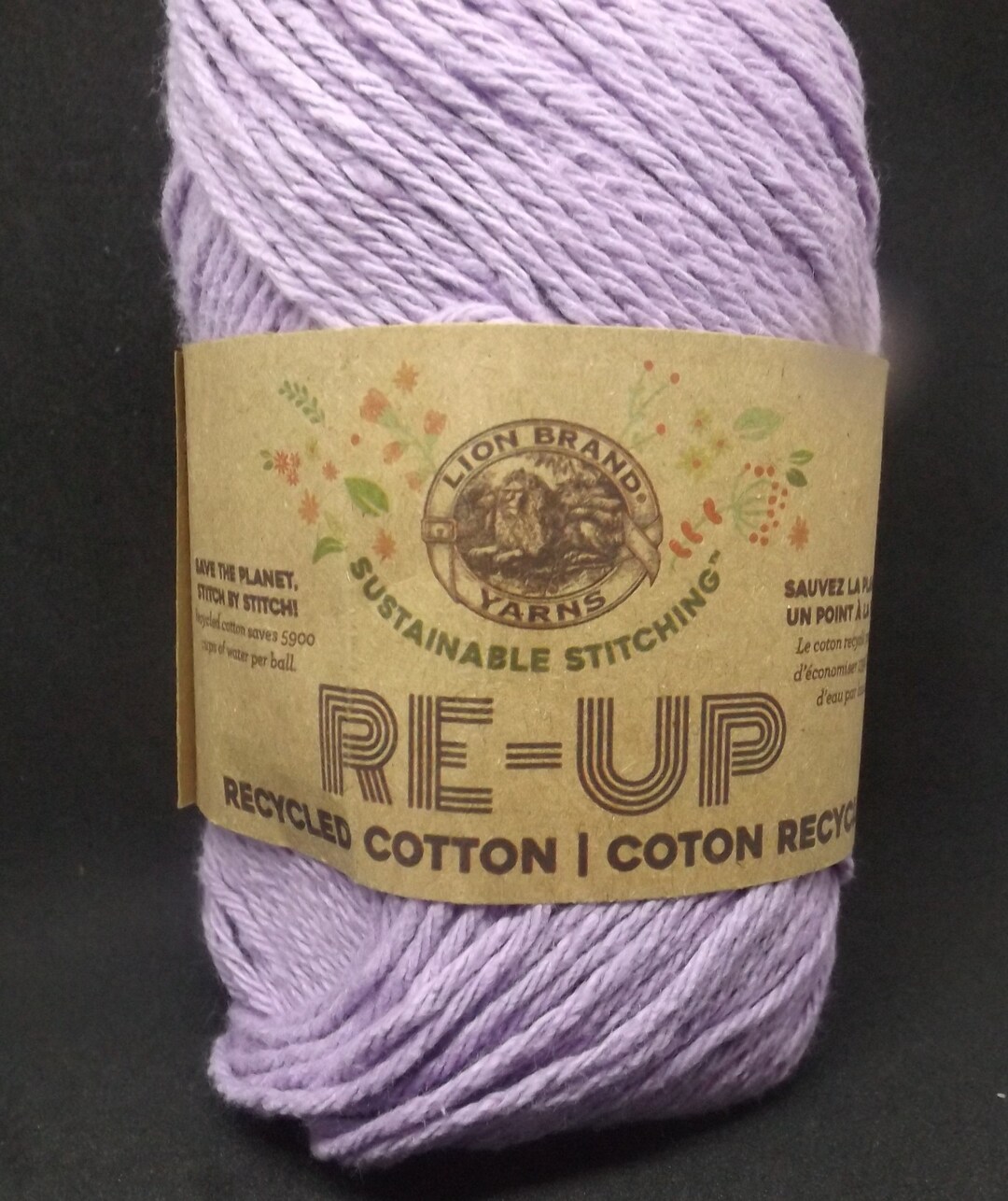 Lion Brand Re-up Yarn 70 Grams/2.5 Oz 117 Yds/107 M Color 143 Lilac ...