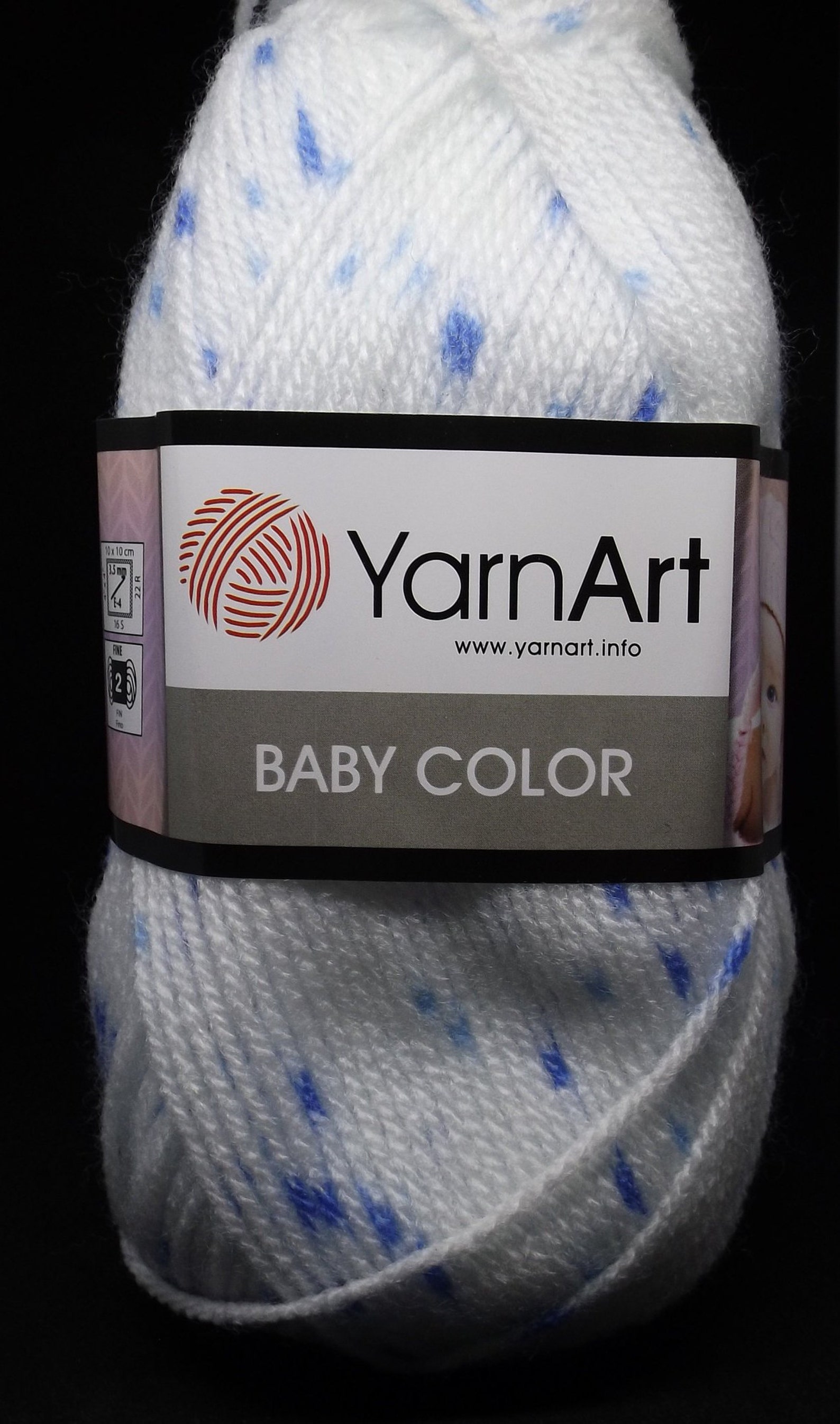 YarnArt Baby Color Yarn Blue 5134 50 grams 164 Yards | Etsy