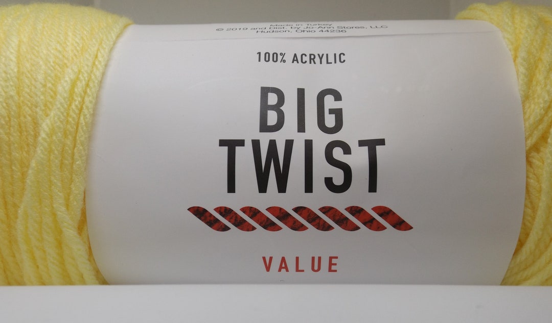 Big Twist Value Yarn Pale Yellow 4 Medium 170 - Etsy