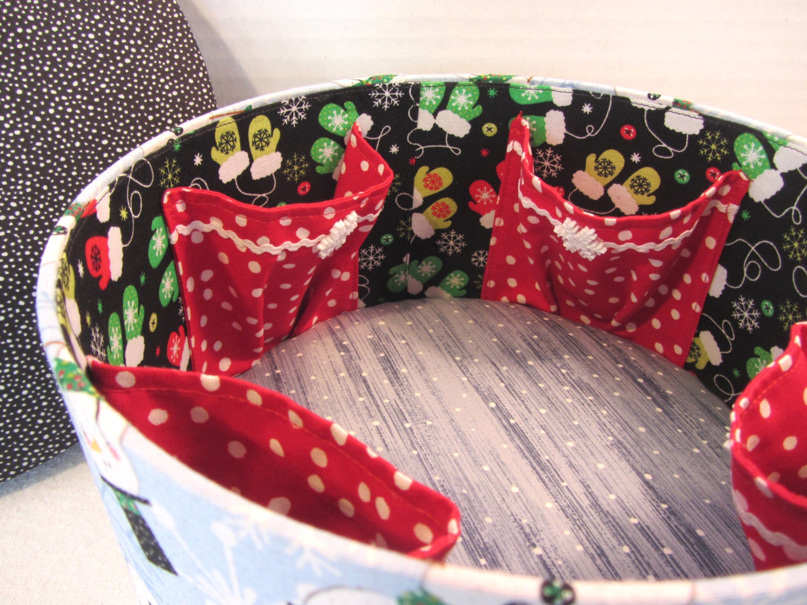 Fabric Covered Box - Sewing Basket - Jewelry Box - Craft Storage ...